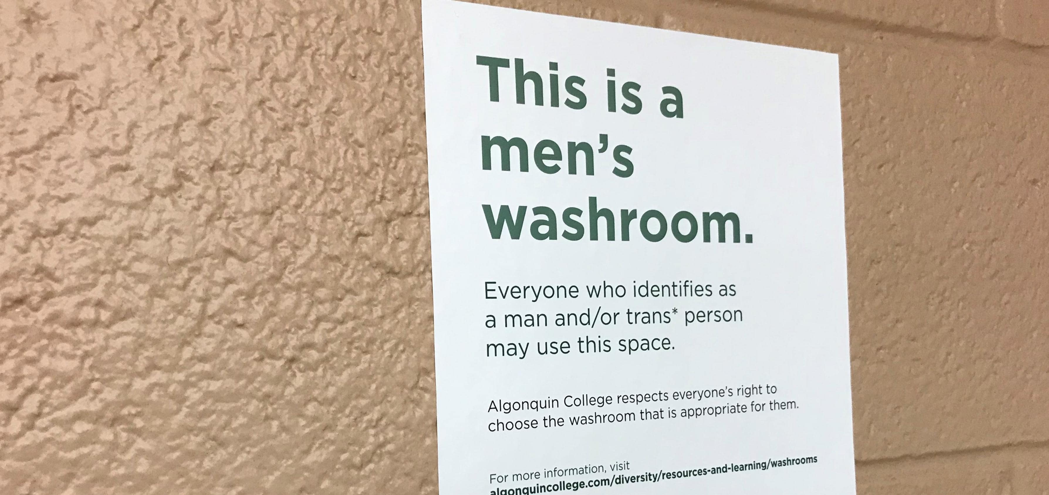 Algonquin College Washroom Signage | AC Blog