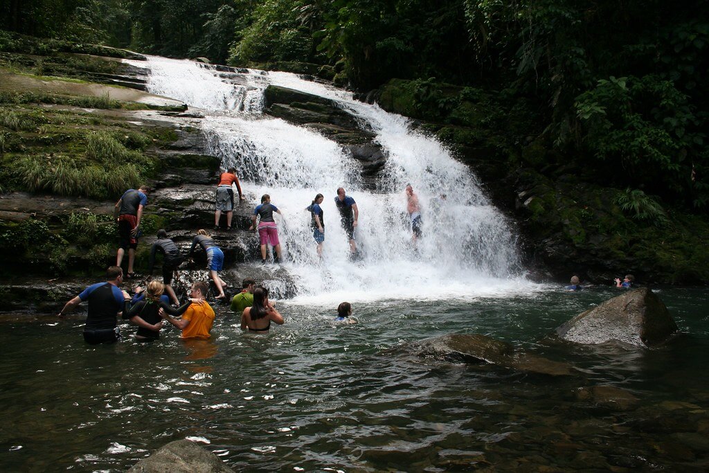 Students in Waterfall - International Education Centre
