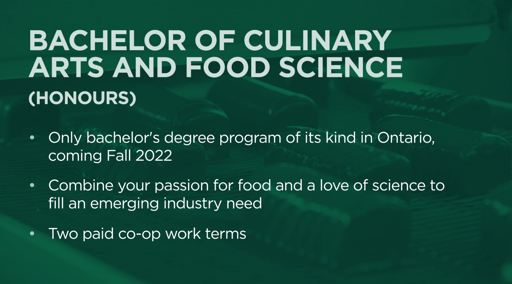 Algonquin College Serves Up a New Degree Offering: Bachelor of Culinary ...