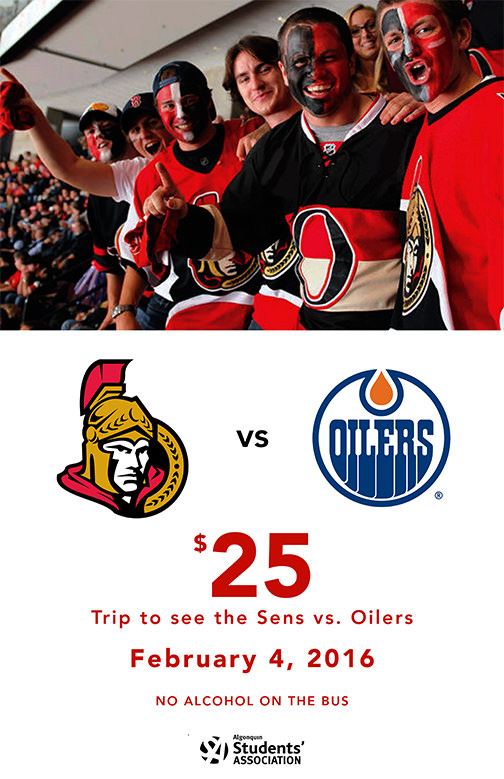 Sens vs. Oilers - Tickets on Sale - Pembroke Campus