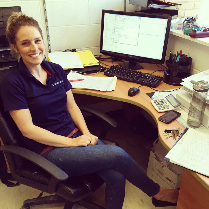 Maegan Garber at Work - Pembroke Campus
