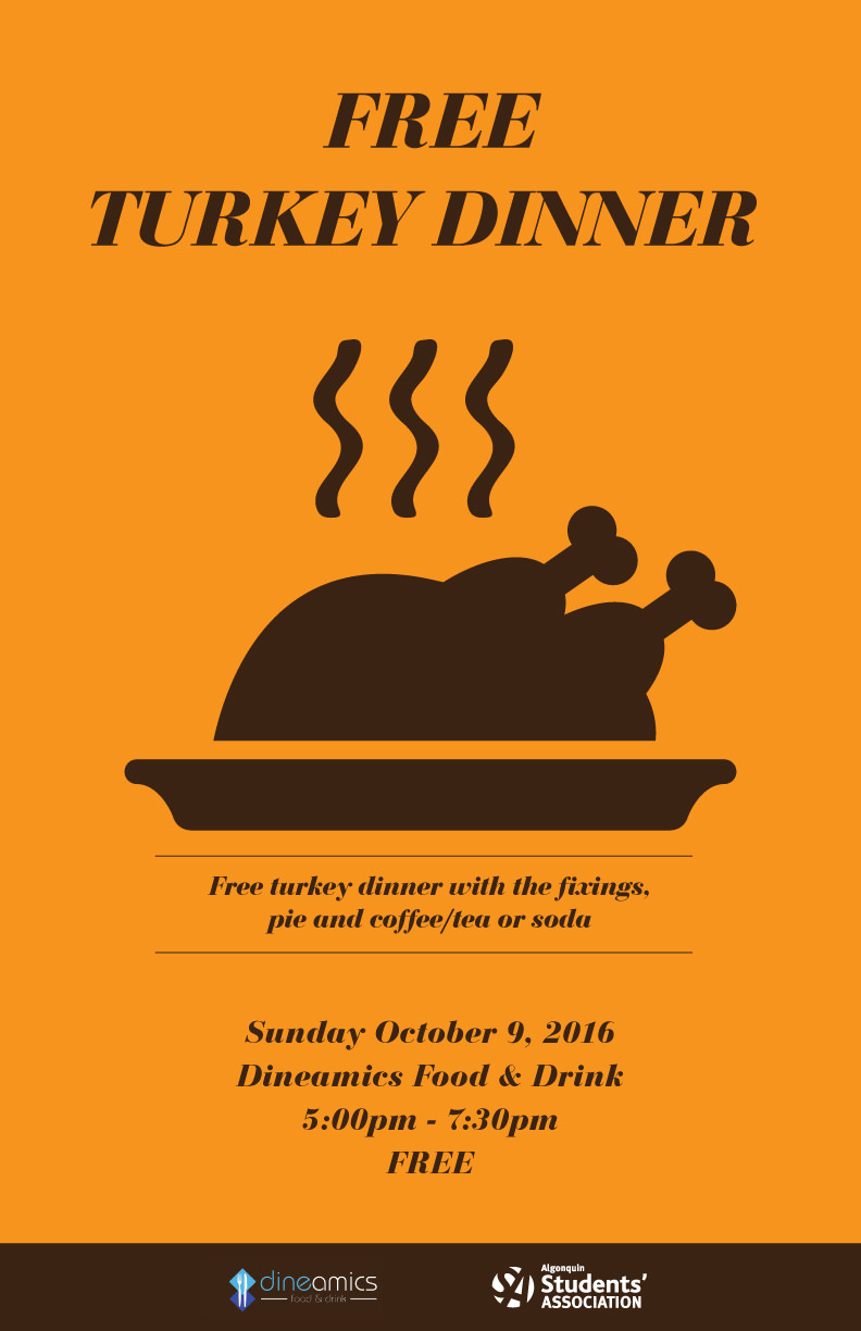 FREE Turkey Dinner for Students, Algonquin College, Pembroke
