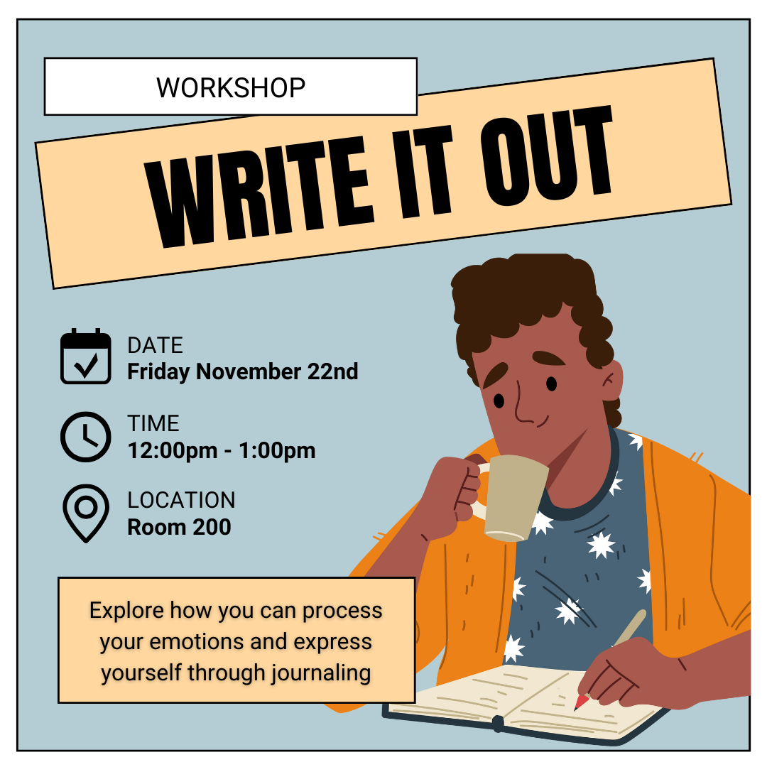 Write It Out Workshop - Wellness Week - Pembroke Campus