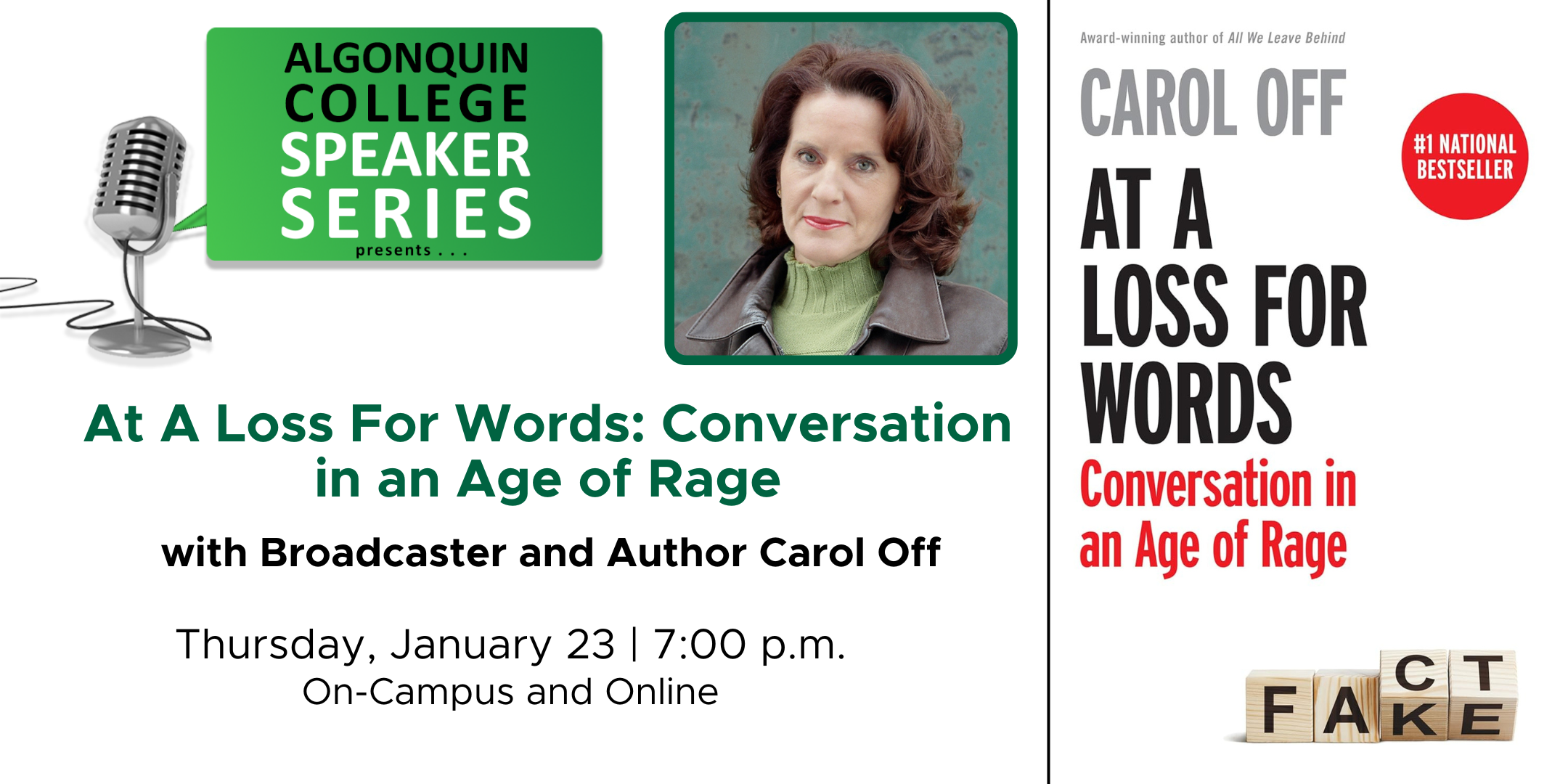 Speaker Series - At A Loss for Words: Conversation in an Age of Rage ...
