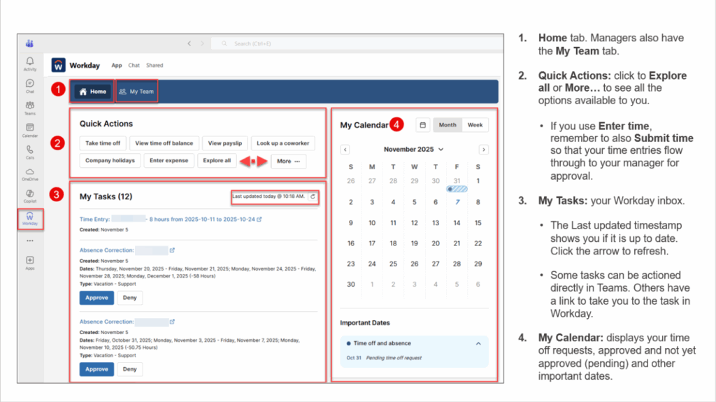 Workday app in Microsoft Teams – desktop and mobile - Workday Support